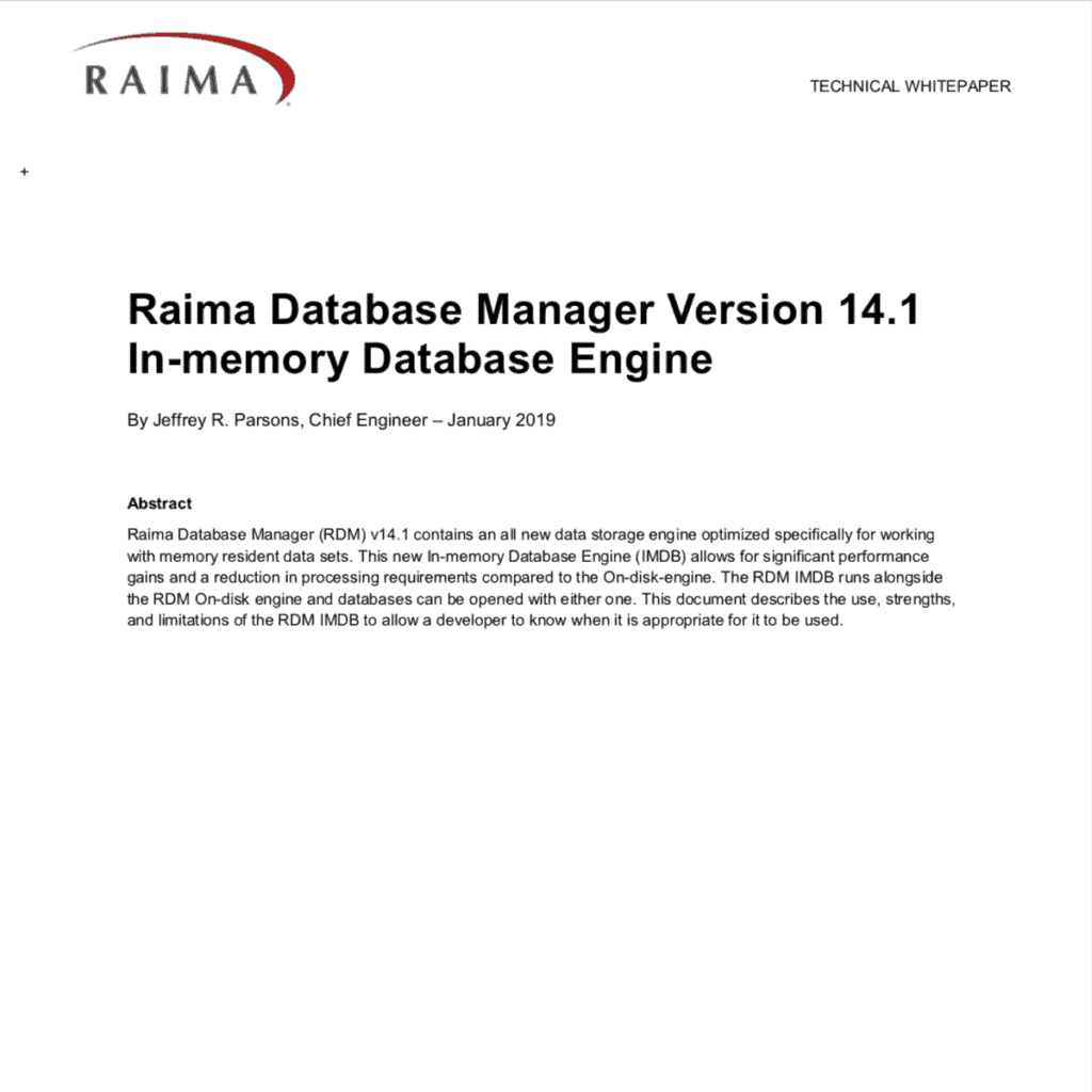 All you need to know about In-Memory Databases (IMDB) - Raima