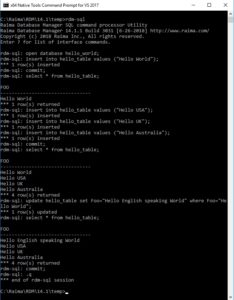How to Create a Database With SQL - Raima